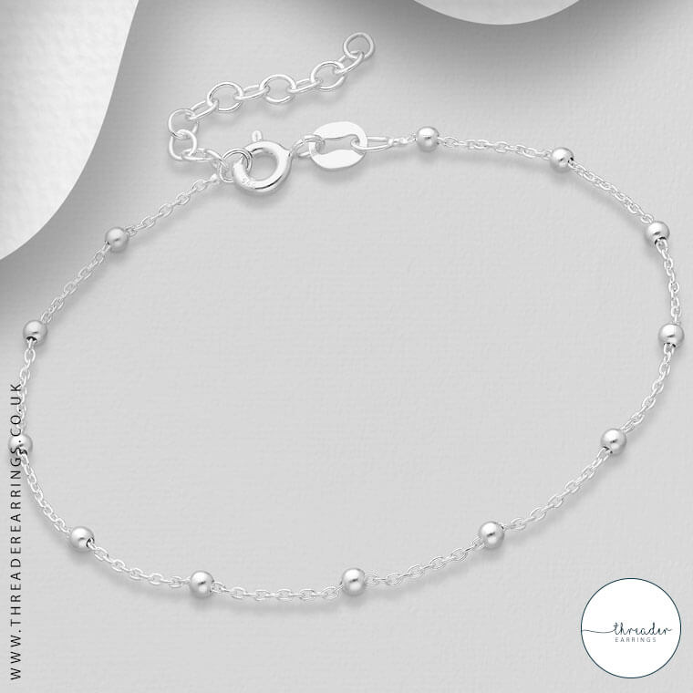Sterling Silver Italian Ball Bracelet - ThreaderEarrings.co.uk